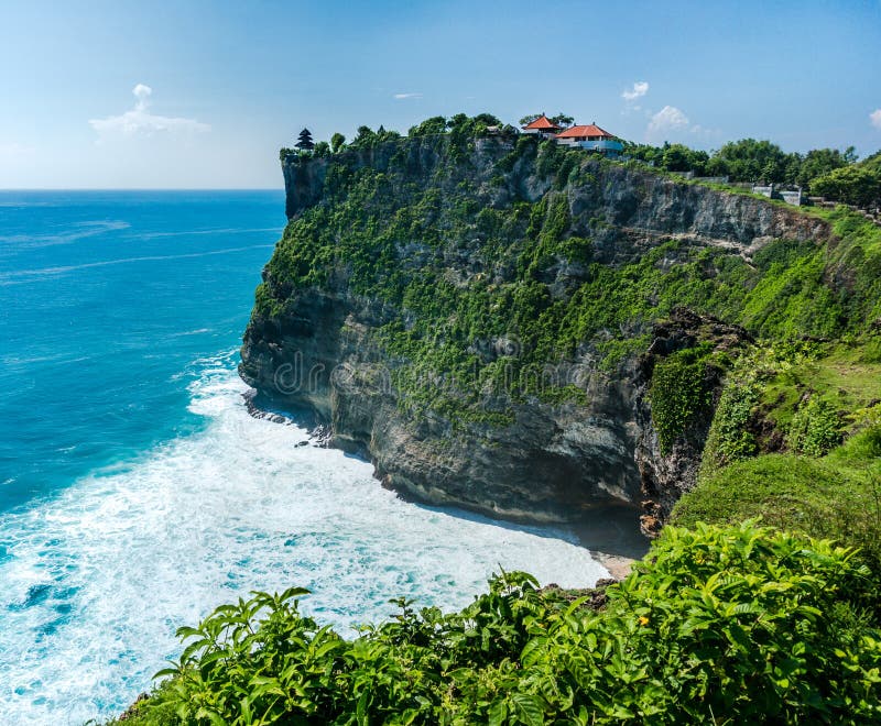 High Cliff At Uluwatu Temple, Bali, Indonesia Stock Image - Image of ...