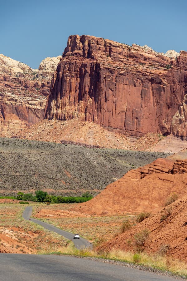 High Cliffs of the Capitol Reef National Park in Utah, USA Stock Photo ...
