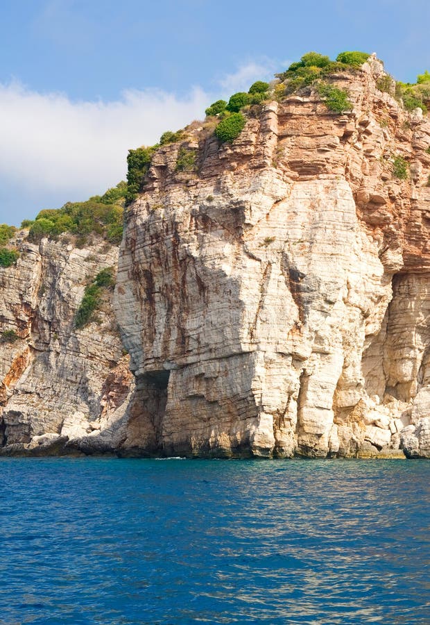 High cliffs near the water stock photo. Image of hill - 21119806