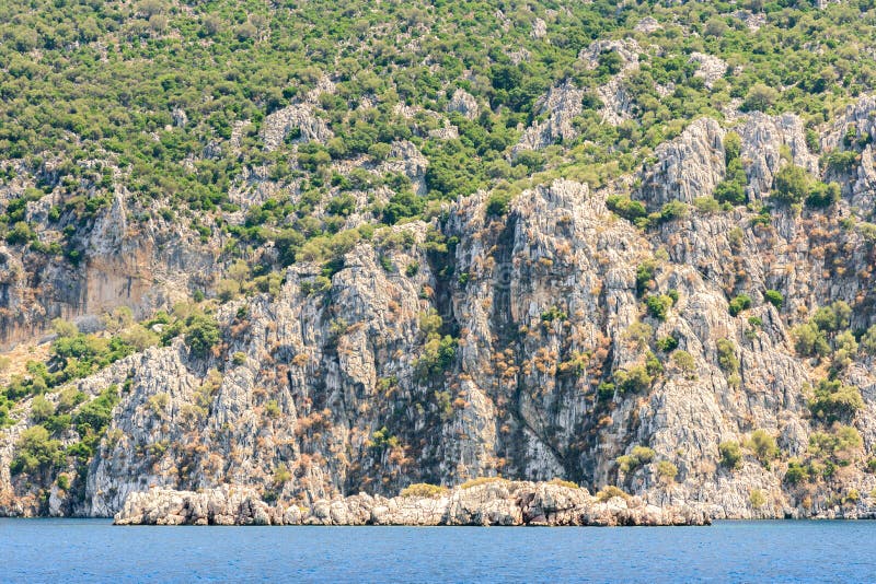High cliffs and sea stock image. Image of brick, limestone - 99114689