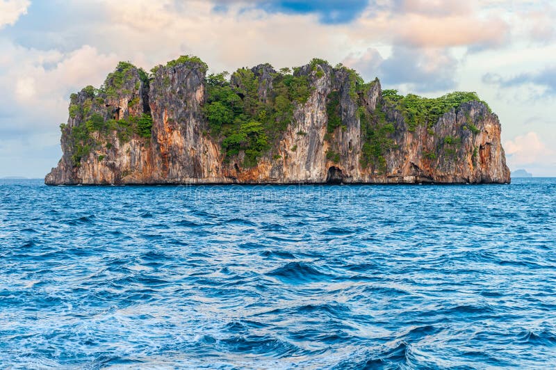 High Cliffs on the Tropical Island Stock Photo - Image of rock, travel ...
