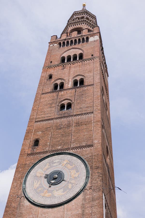 A High Clock Tower, Beautiful Architecture of the Italian City Stock ...