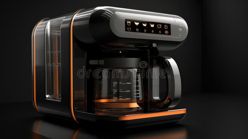 High coffee maker kitchen stock illustration. Illustration of modern ...