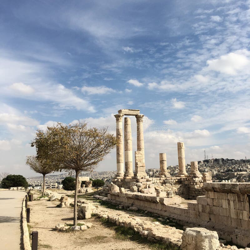 High column stock photo. Image of amman, high, citadel - 112414524