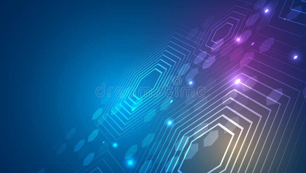 High Computer Technology Design. Modern Science Vector Presentation ...