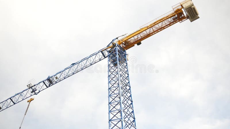 High Construction Crane Bottom View. Stock Footage - Video of lifting ...