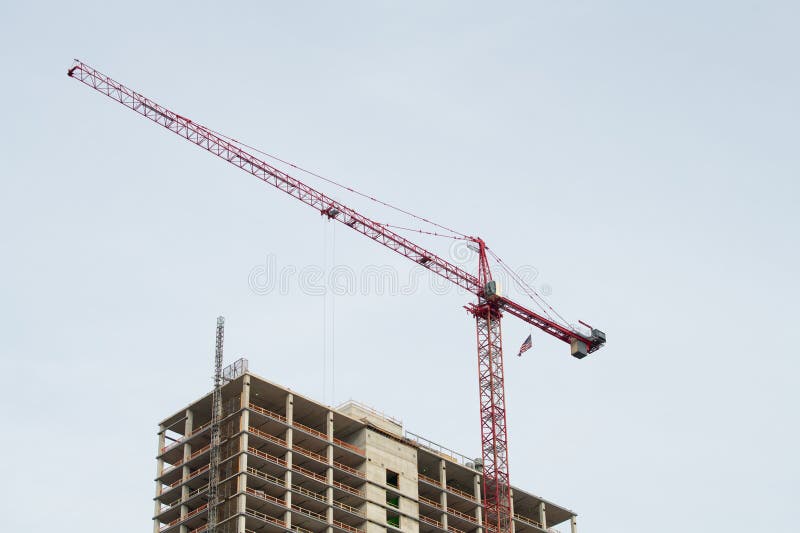 High construction crane stock photo. Image of city, building - 269972846