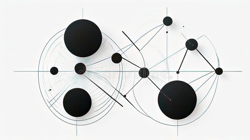 High Contrast Abstract Geometric Dot Design Layout Stock Illustration ...