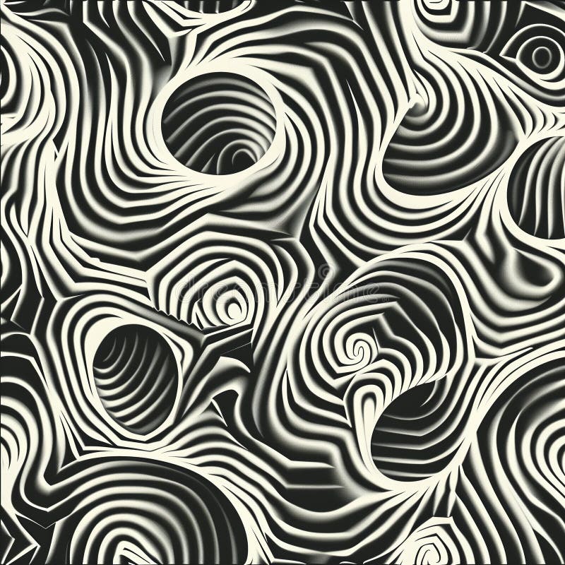 Abstract Black and White Spiral Pattern with Bold Contrast Stock ...