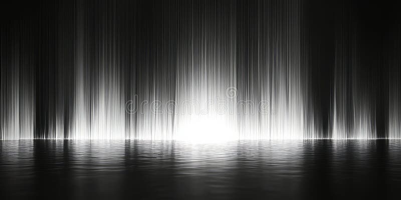 A High-contrast Black-and-white Abstract Background with Soft Glowing ...