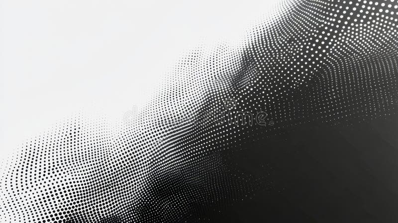High-contrast Black and White Abstract Dot Pattern with Diagonal Fade ...