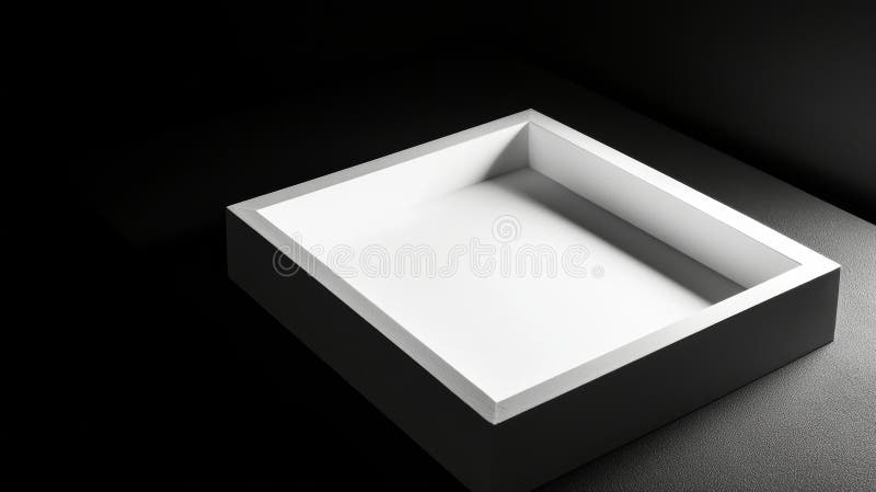 High Contrast Black and White Frame with Rounded Corners on Black ...