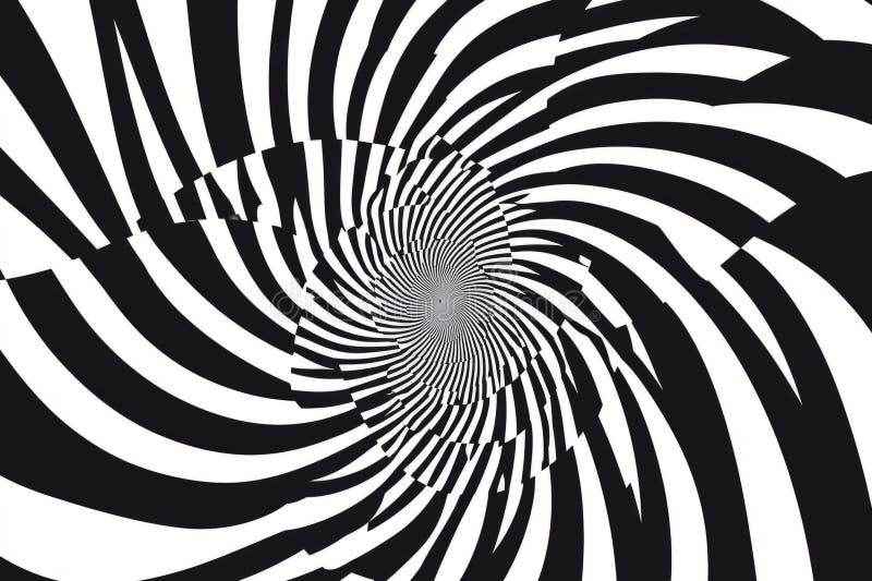 A High-contrast Black and White Optical Illusion Pattern with Hypnotic ...