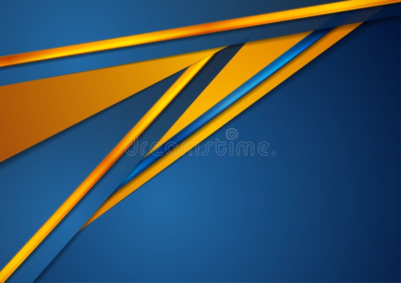 High Contrast Blue Orange Abstract Tech Corporate Background Stock ...