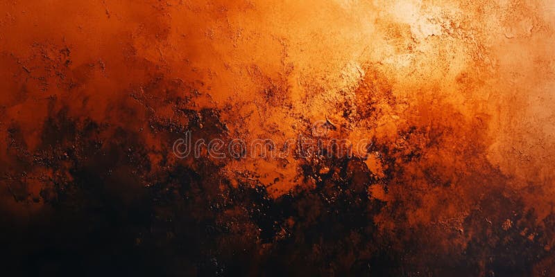 A High-contrast Burnt Orange Abstract Background with Deep Black ...
