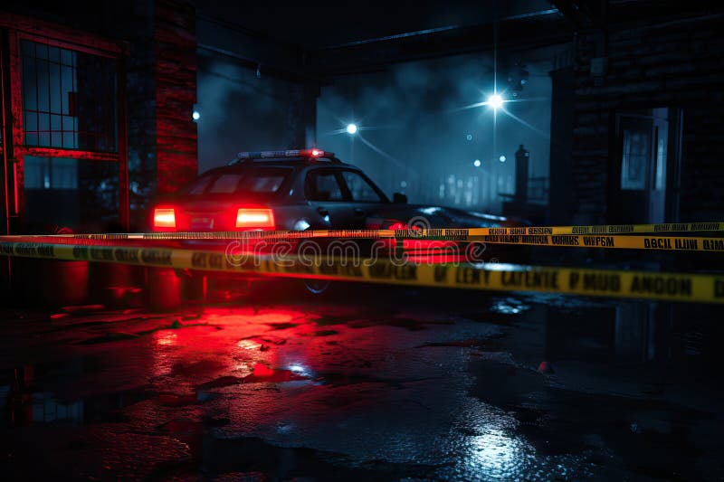High Contrast Image of a Crime Scene Stock Image - Image of police ...