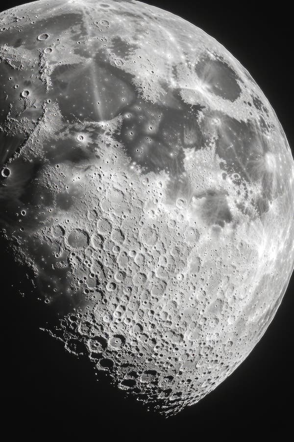 A High-contrast Image of the Moon, Captured in Stunning Black and White ...