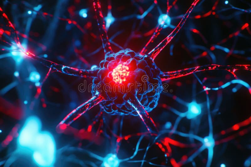 High-contrast Image of Two Cells with Different Staining Stock Image ...