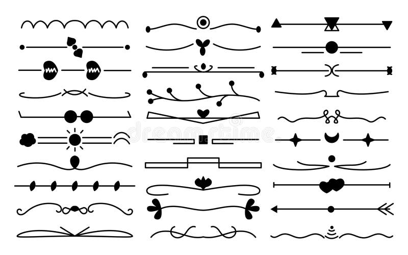 High-contrast Light Background Black Divider with Linear Elements ...