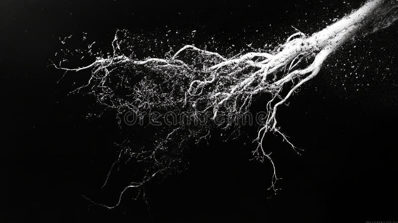 High-contrast Macro of Plant Roots Entangled with Soil Organisms ...