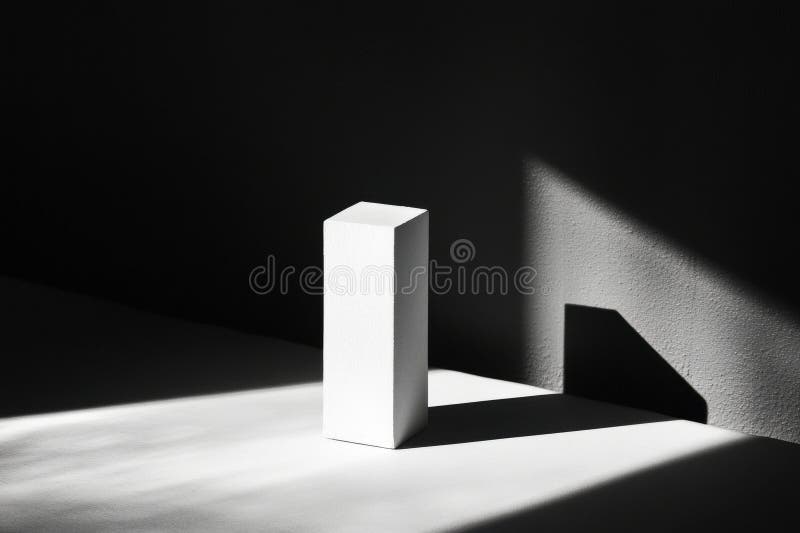 High-contrast Minimalism Featuring a Bright White Object Casting a Deep ...