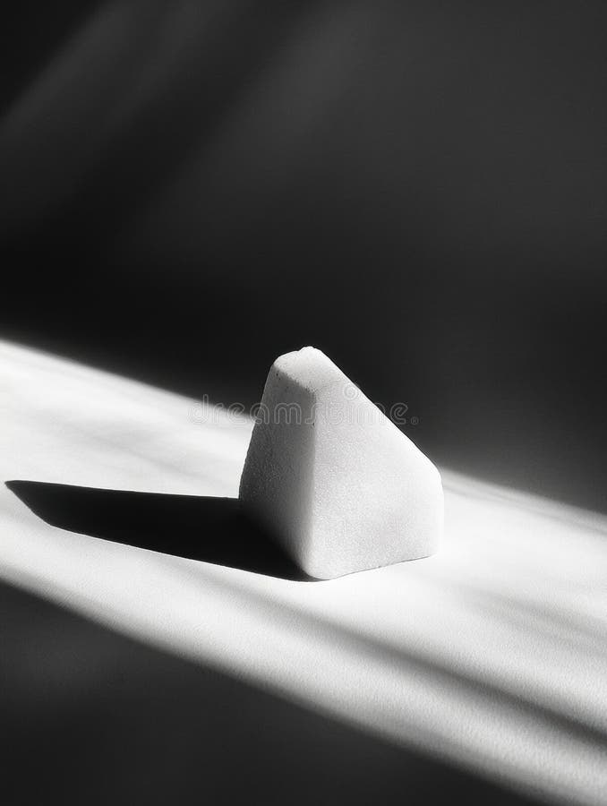 High-contrast Minimalist Composition Featuring a Bright White Object ...