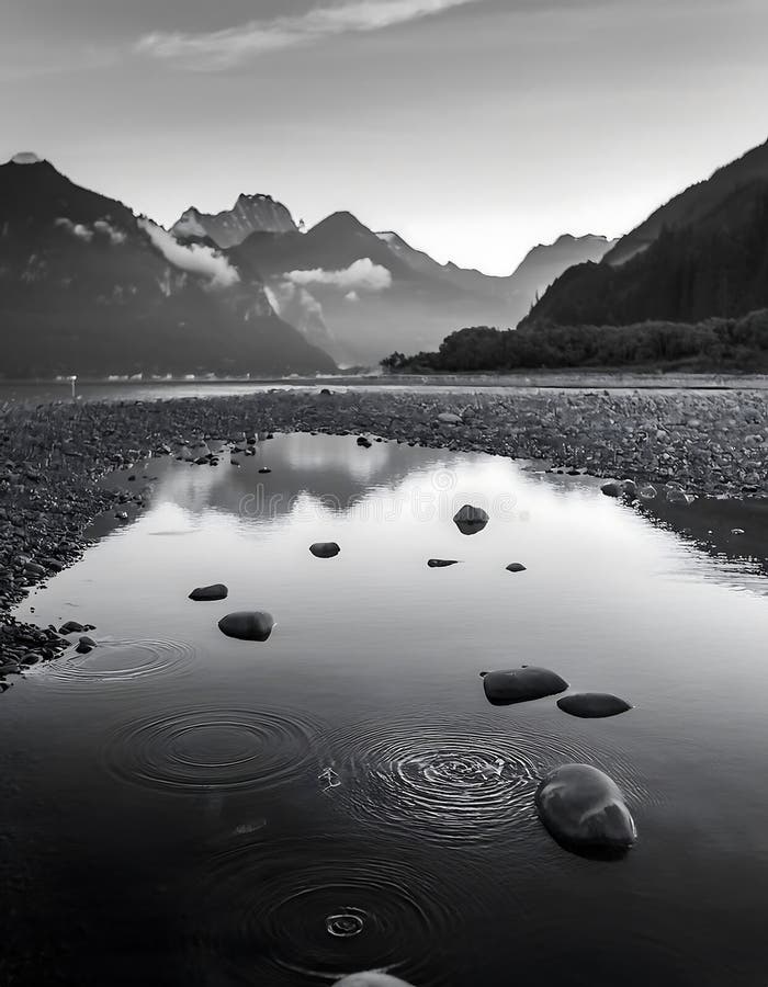 A High-contrast Monochrome Wallpaper Capturing Waterdrops on a Sleek ...