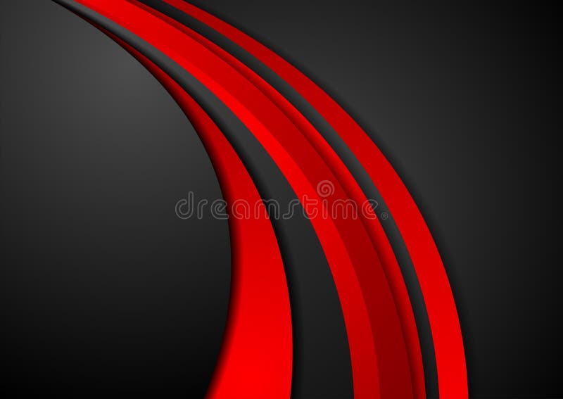 High Contrast Red Black Abstract Tech Corporate Wavy Background Stock ...