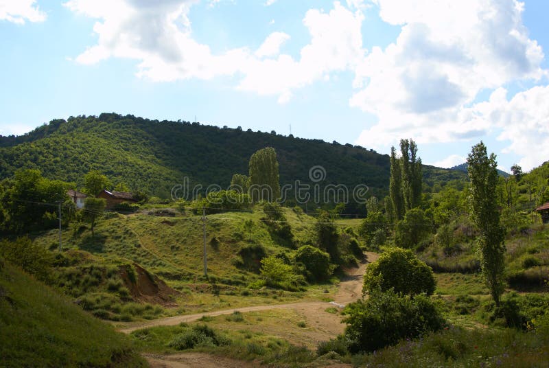 High Contrast Rural Mountain Scene Stock Photo - Image of vacation ...