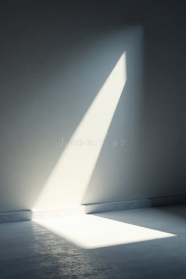 High Contrast Studio Light Illuminates Empty Interior, Dramatic Shadows ...