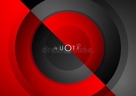 High Contrast Tech Background with Abstract Black and Red Circles Stock ...