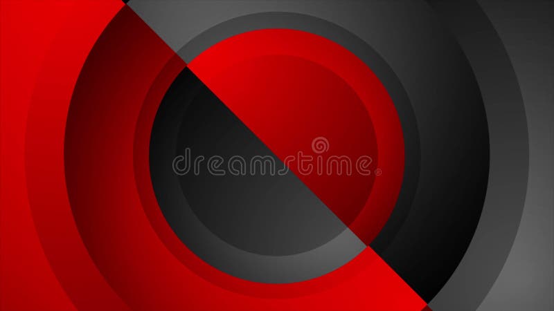 High Contrast Tech Motion Background with Abstract Black and Red ...