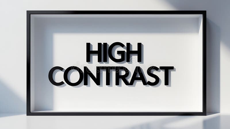 High Contrast Text with Shadow Effects Displayed in a Geometric Frame ...