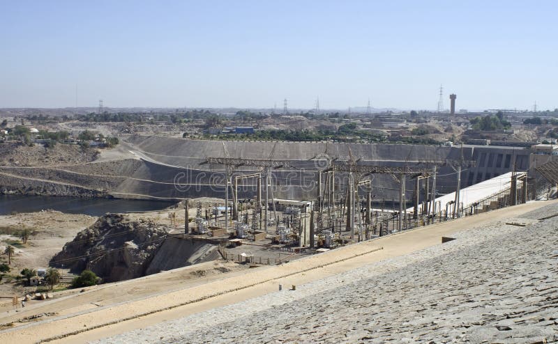 High dam stock image. Image of nile, water, ancient, electricity - 14031931