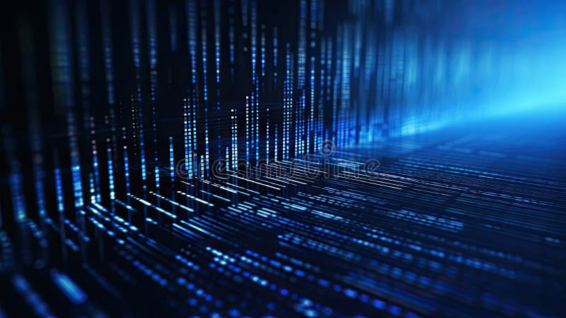 High Dark Blue Technology Background Stock Illustration - Illustration ...