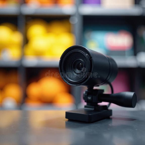 High Def Webcam on Vibrant Shelf, Modern Store Backdrop, Gadget, Sharp ...