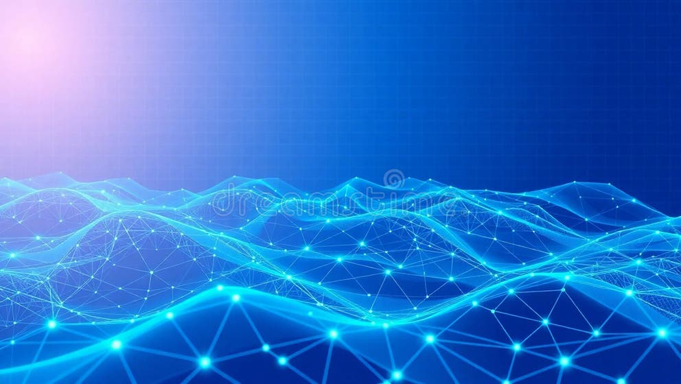 High-definition Abstract Grid Network Landscape Using Modern Low-poly ...