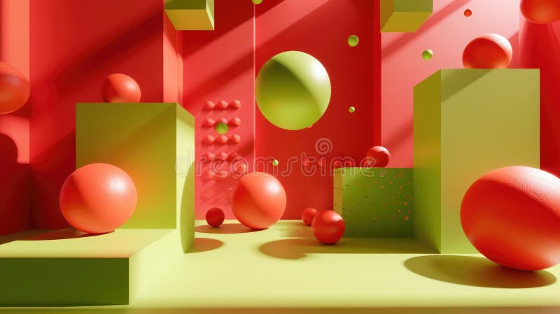 High Definition Bright and Dynamic 3D Geometric Design with Floating ...