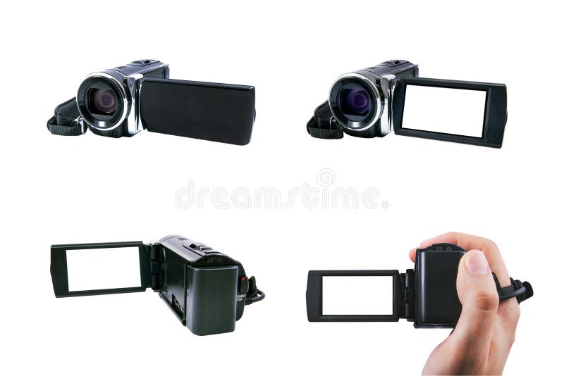 High Definition Camcorder Set Stock Image - Image of display, high ...
