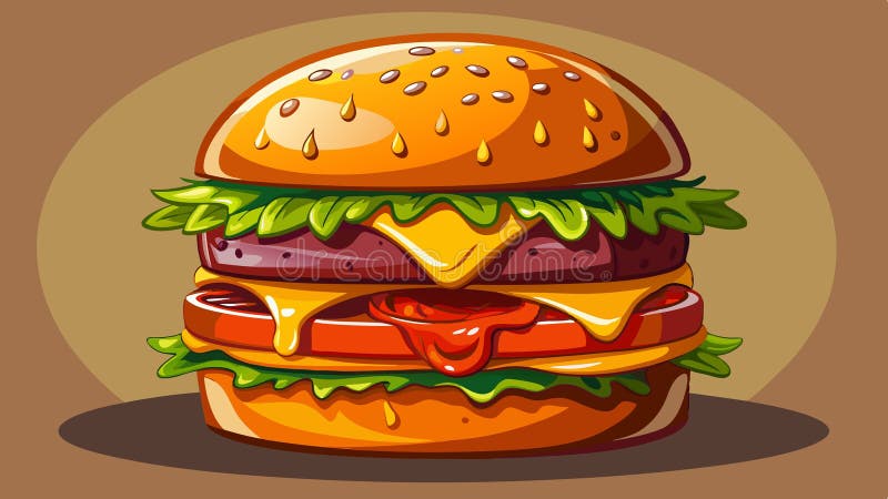 High-definition Capture of a Gourmet Burger, Layers Visible, Melting ...