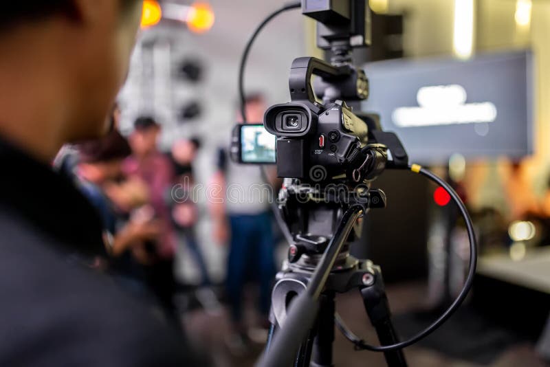 High Definition Cinema Camera on a Movie Set Stock Photo - Image of ...