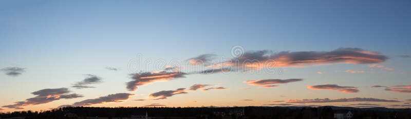 High Definition Panoramic Cloudscape Over Ocean Stock Image - Image of ...