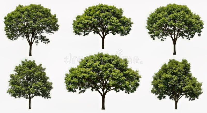 High Definition Collection Tree Isolated White Background Versatile ...