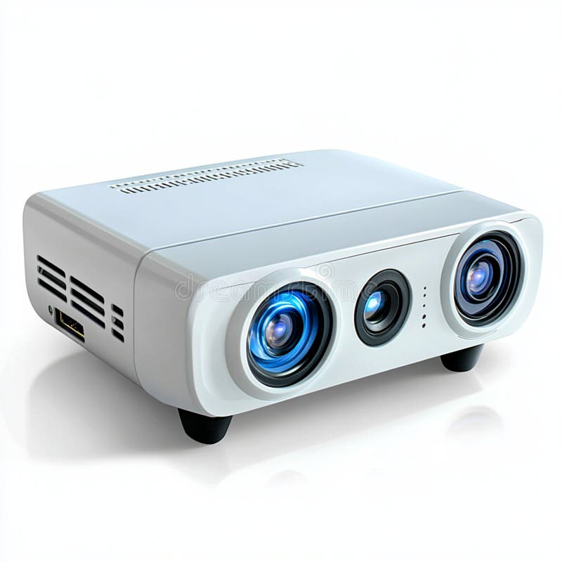 Modern Compact Projector High Definition Digital Device Home Gray Blue ...