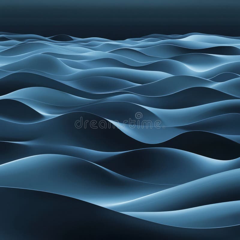 A High-definition Digital Ocean Wave Illustration with Realistic Water ...