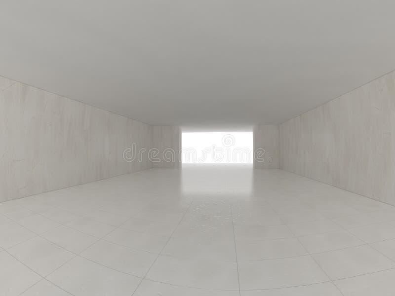 High Definition Empty White Room. 3D Stock Illustration - Illustration ...