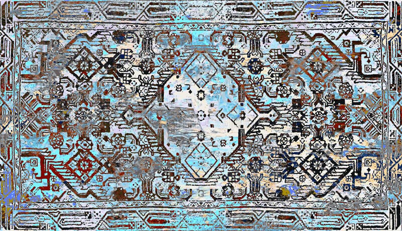 Carpet and Rugs Textile Design with Grunge and Distressed Texture ...