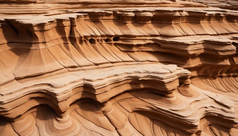 A High-definition Image of a Detailed, Eroded Sandstone Surface with ...