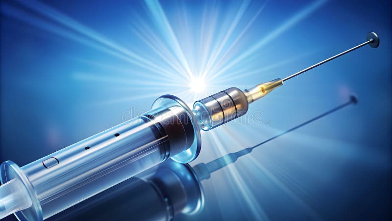 High-definition Image of a Syringe, Illuminated from Behind ...