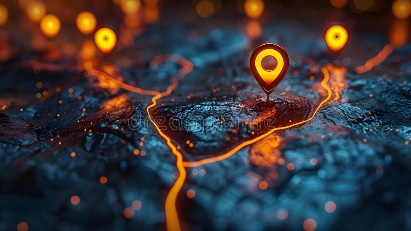 High-definition K Animated GPS Tracking Map with Dynamic Markers ...